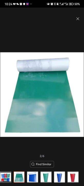 color Plain Sheet Linso 4 FT x 8 FT Gauge 24 choco brown, Red, Green ...