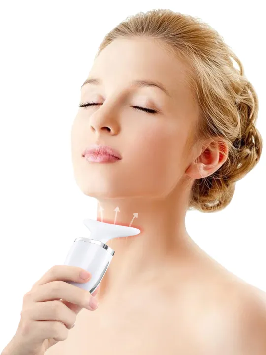 EMS Heating Neck Lift and Tighten Massager Reduce Double Chin Anti ...