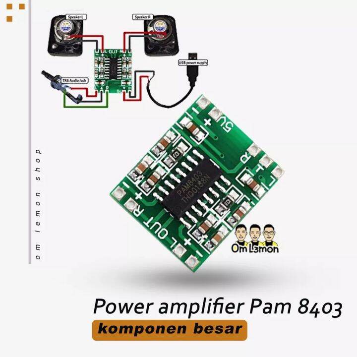 KIT AMPLI MINI PAM8403 5V | Lazada Indonesia