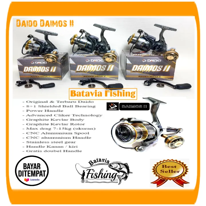 Reel Pancing Laut Daido Daimos 2/II New Power Handle 1000 - 3000 ...