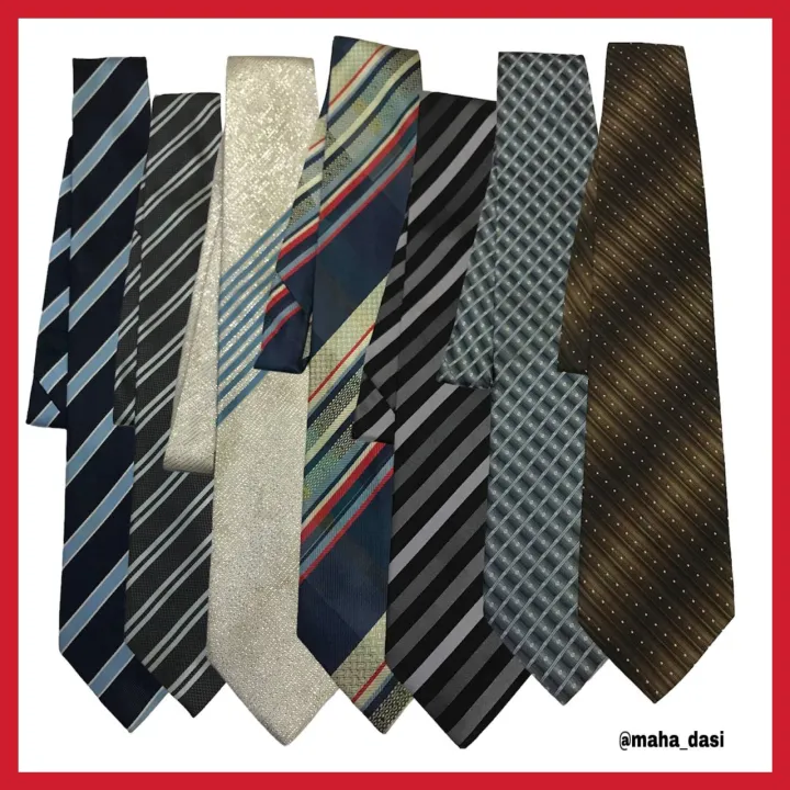 Dasi Motif Garis 3,5 Inchi Unisex - Manual - 100% Silk - Kantor Wedding MC Magang Wisuda ...