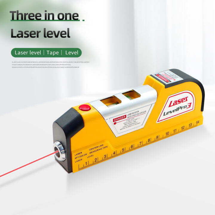 Laser Level Scale Horizon Vertical Measure 8FT Aligner Standard and Metric Ruler Multipurpose ...
