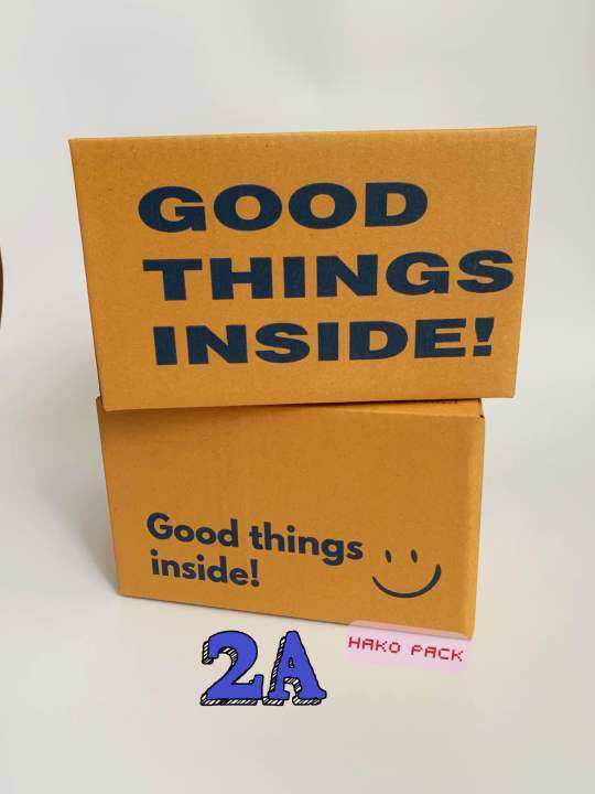 กล่องพัสดุ กล่องไปรษณีย์ ไซส์ 2A (20 ใบ) Good things inside! | Lazada.co.th