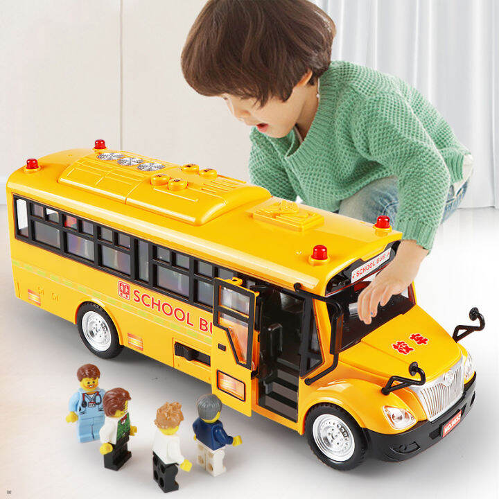 Children's Large School Bus Toy Sound and Light Bus Bus Car Boy Baby ...