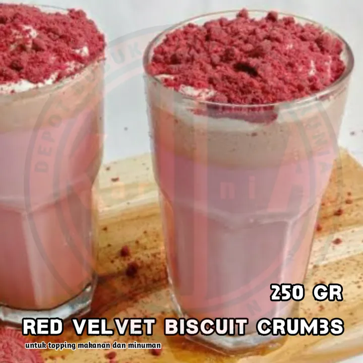 Red Velvet Crumb Crumble 250 gram Remahan Biskuit Untuk Topping Minuman ...
