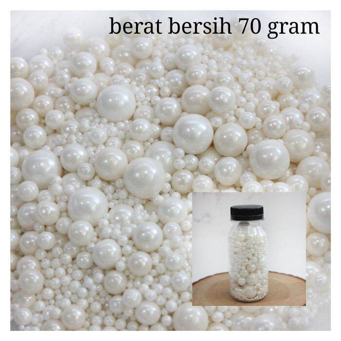 Cake topper sprinkle pearl white putih mix 70 gram | Lazada Indonesia