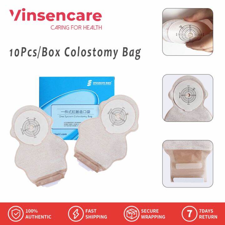Vinsencare 10pcs/box 40mm Cut Size Ostomy Bag for Children Baby ...