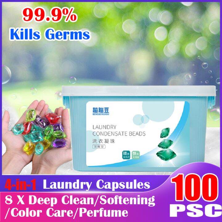 Liquid Laundry Capsules Detergent 100/300pcs Long Fragrance 4IN1 ...