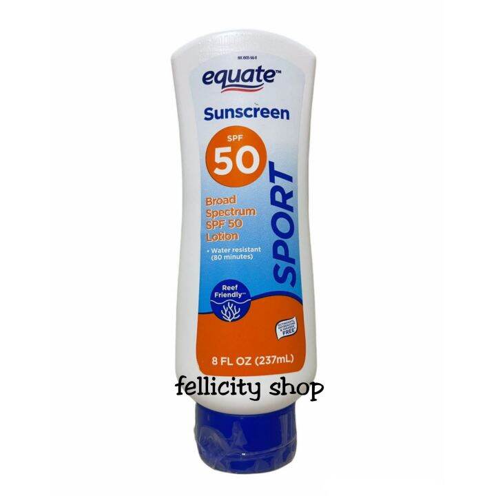Equate Sunscreen Sport Board Spectrum SPF 50 Lotion Water Resistant | Lazada Indonesia