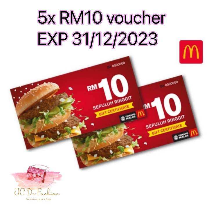 MCD RM10 voucher EXP 31/12/2023 | Lazada