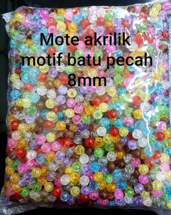 Mote Akrilik Batu Pecah Mix 8mm 1pon | Lazada Indonesia