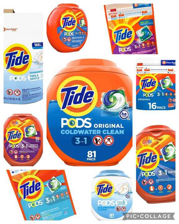 Tide🇺🇸PODS Laundry Detergent Soap PODS, High Efficiency (HE), Original ...