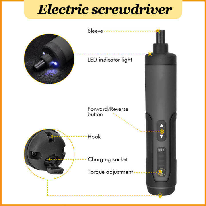 Electric screwdriver Small lithium electric Mini rechargeable electric ...