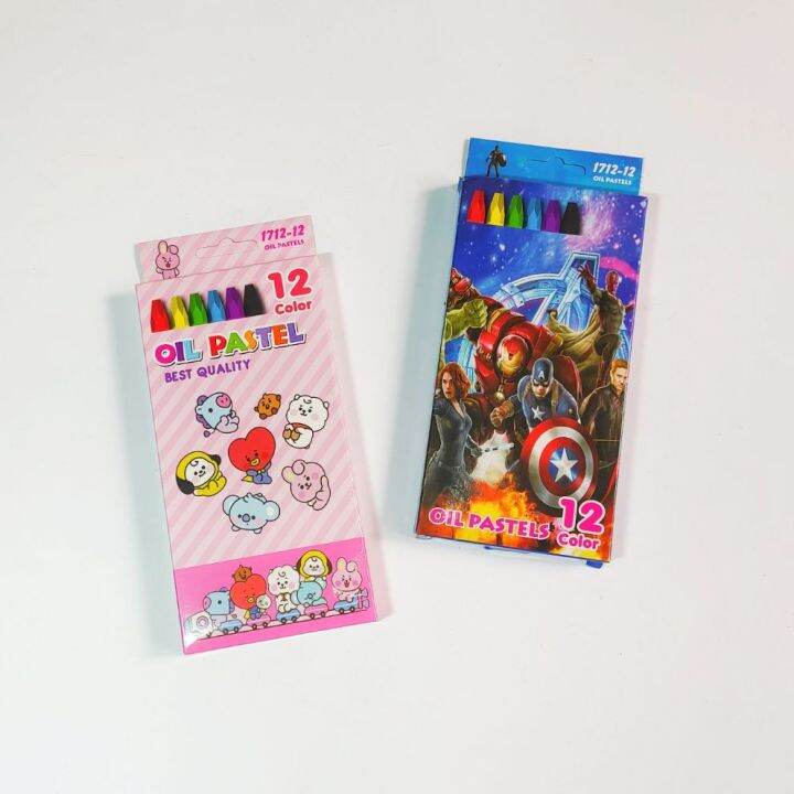 Krayon 12 Warna Avengers BT21 / Crayon Fancy 12 Warna Karakter Avenger ...