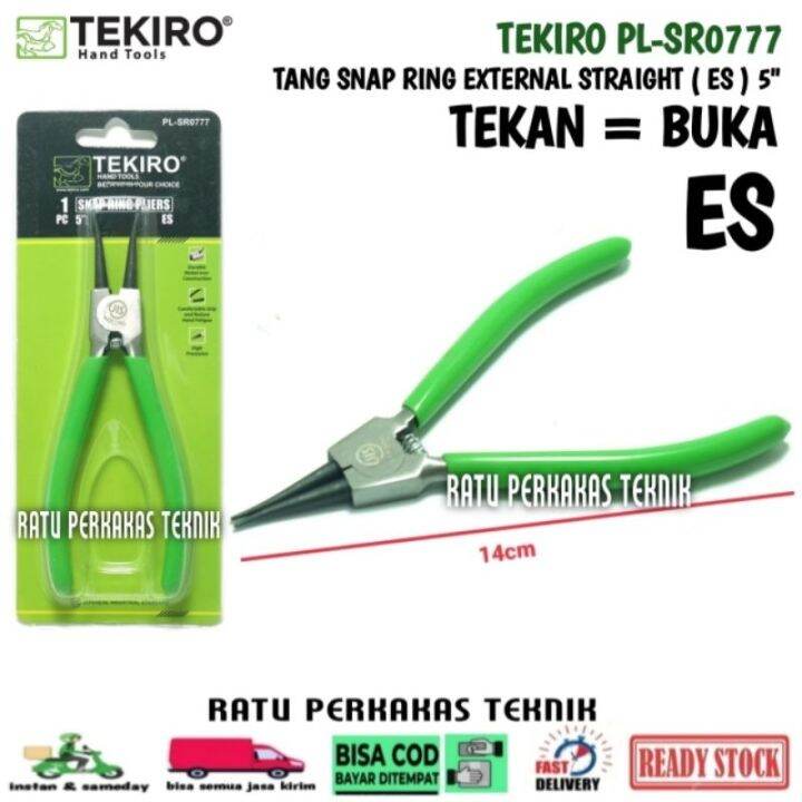 TEKIRO TANG SNAP RING 5 INCH ES / TEKAN BUKA LURUS SNAPRING ORIGINAL PL ...