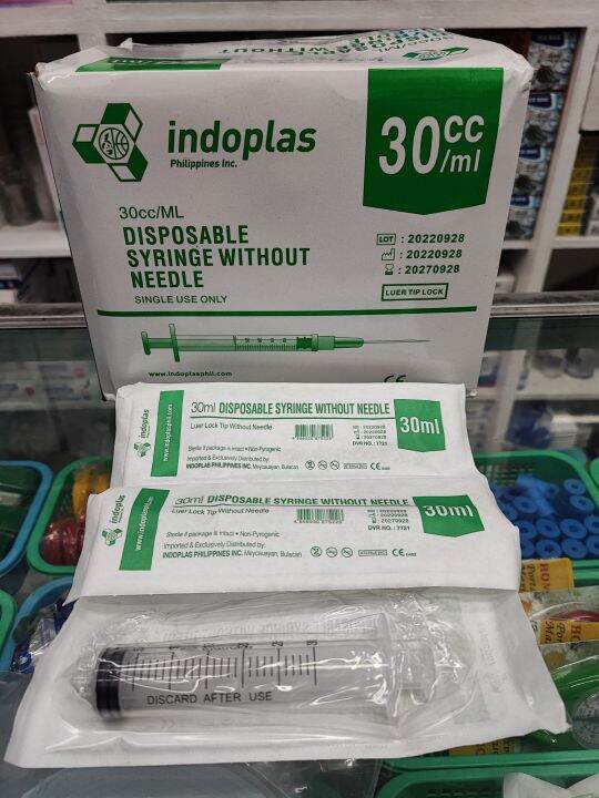 30 cc/ml Syringe (Sold per piece) - Indoplas - MEDICAL SYRINGE 30cc ml | Lazada PH