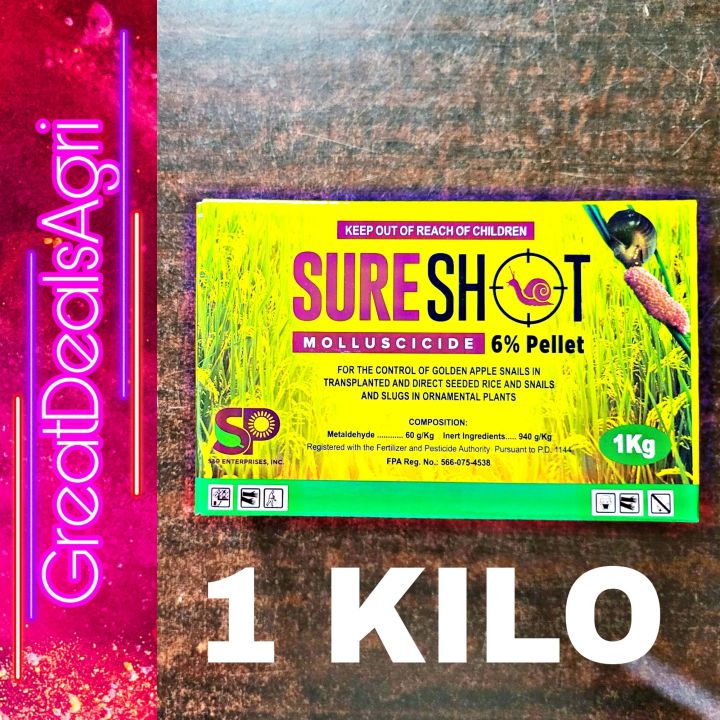 SURESHOT 6% PELLET METALDEHYDE MOLLUSCICIDE (1 KILO) S&P | Lazada PH