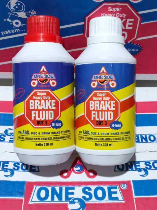 Minyak Rem One Soe Oli Rem Brake Fluid 300ml Dot 3 Warna Merah / Putih ...