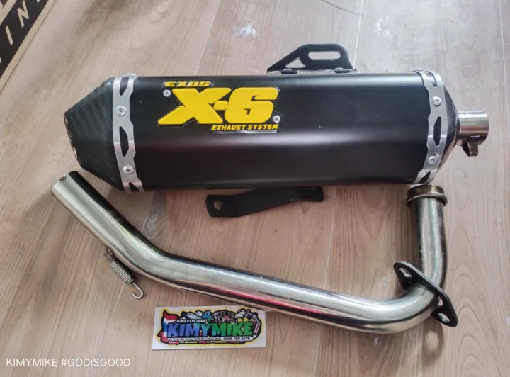 exos x-6 silent muffler for sniper 150 | Lazada PH