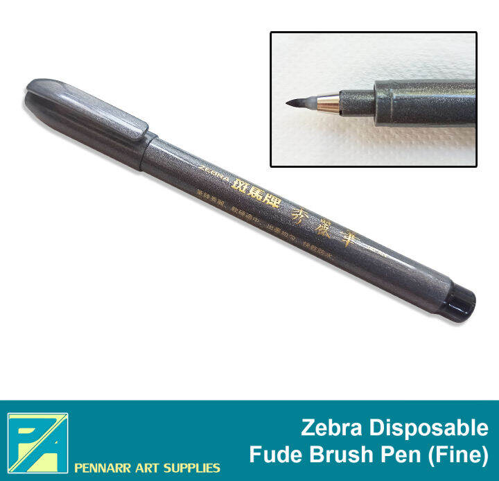 Zebra Disposable Fude Brush Pen (Fine, Medium) SOLD PER PIECE ...