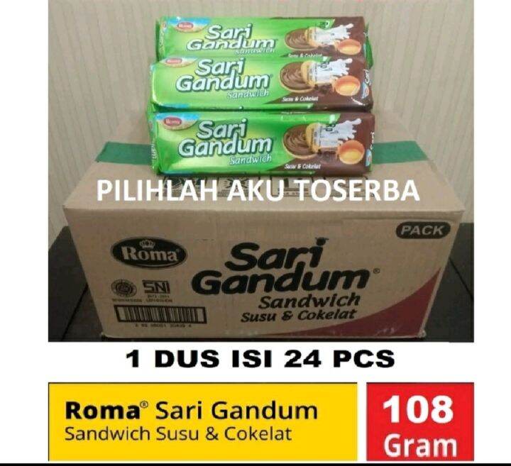 BISKUIT SARI GANDUM SANDWICH 1 DUS ISI 24 PCS 108GRAM | Lazada Indonesia
