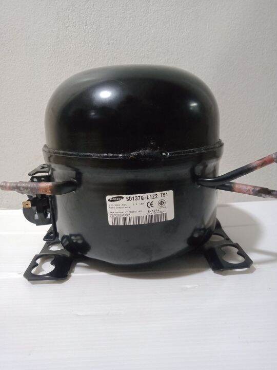 คอมเพรสเซอร์ 1 ประตูอะไหล่ถอด เบอร์sD137Q น้ำยา r134a ใส่ได้กับตู้เย็น ...