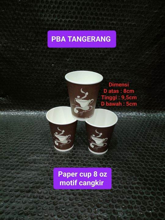 Hot cup paper / gelas kertas / gelas kopi 8 oz | Lazada Indonesia