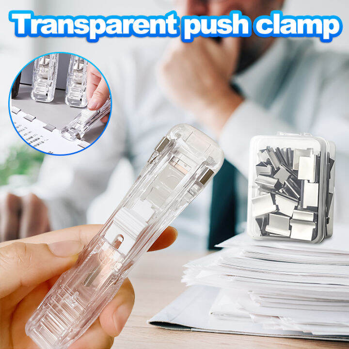 Deli Pusher Supplementary Clip Book Holder Fixed Clip Stapler Artifact ...