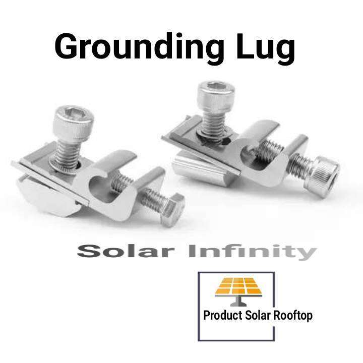 Grounding Lug คลิปล็อกยึดสายกราวน์ อุปกรณ์ติดตั้ง Solar cell | Lazada.co.th