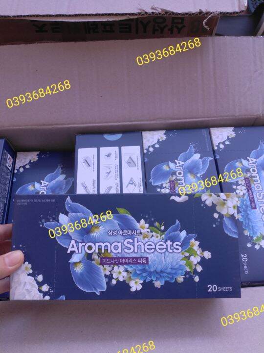 GIẤY THƠM AROMA SHEET HƯƠNG HOA DIÊN VĨ CHO MÁY GIẶT HẤP SẤY KHÔ LG ...