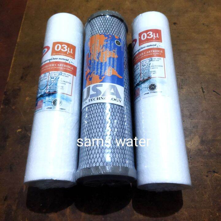 Cartridge Filter Air ukuran housing filter 10 inch 2 Sedimen & 1 CTO ...