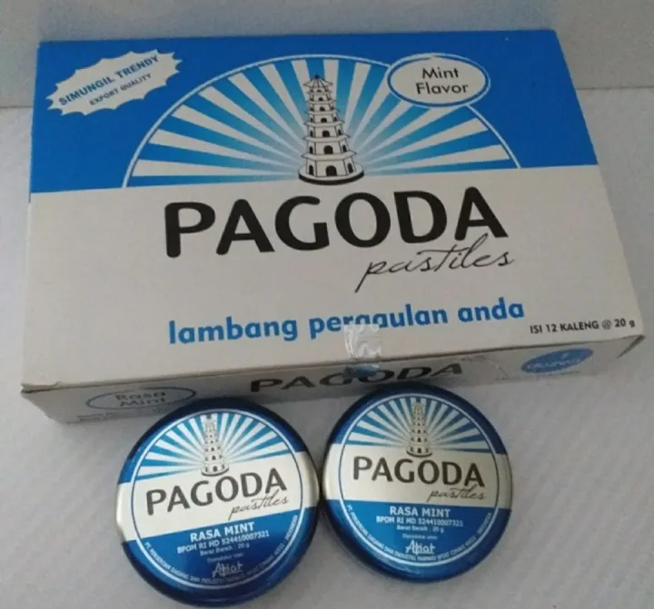 Permen Pagoda Pastiles biru 20 gram rasa Mint | Lazada Indonesia