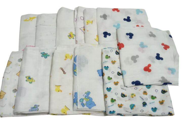 6Pieces Assorted Curity Gauze and 6Pieces Assorted Birdseye/Lampin ...