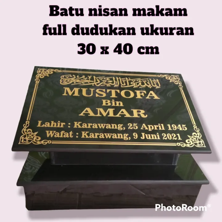 BATU NISAN MAKAM FULL DUDUKAN UKURAN 30 X 40 CM | Lazada Indonesia