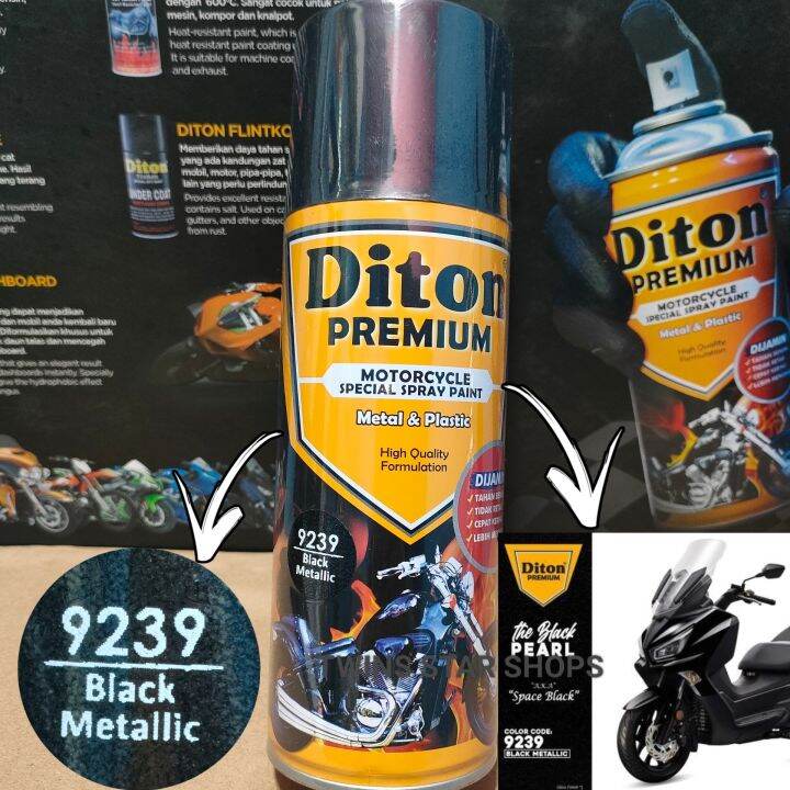 Pilok Pilox Cat Diton Premium Black Metalic 9239 Hitam Metalic metalik ...