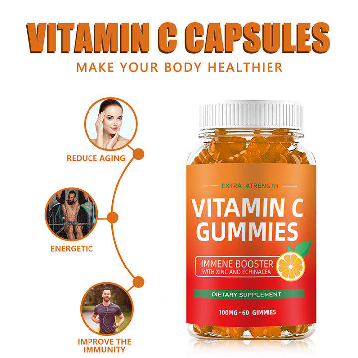 EH Vitamin C Gummy Immunity Boost for Adults & Kids Ascorbic Vitamin C ...