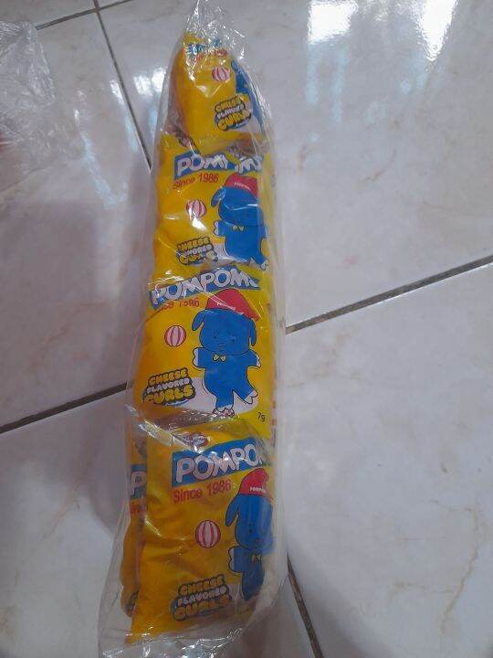 POMPOMS CHEESE CURLS | 1 PACK | 20 PIECES PER PACK | Lazada PH