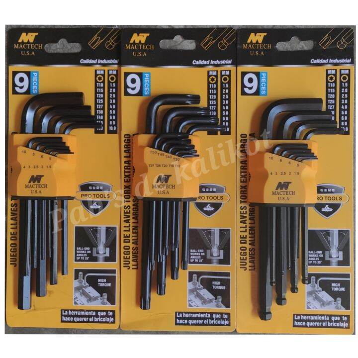 9 PCS. ALLEN WRENCH LONG FLAT/FLOWER/BALL TYPE | Lazada PH