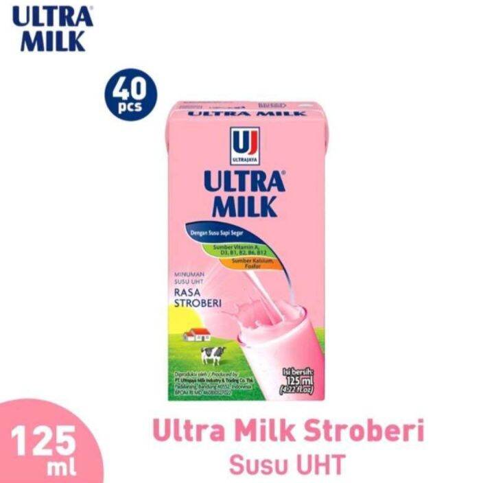 Ultra Jaya UHT Susu Ultra Strawberry (125 ml/1 dus) | Lazada Indonesia