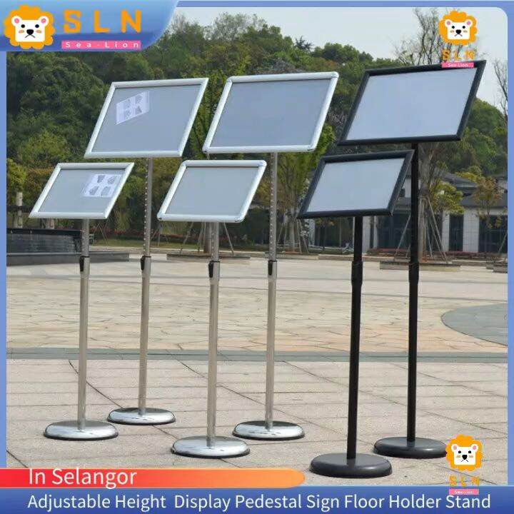 [COD] Height adjustable metal display base logo floor stand/snap frame ...