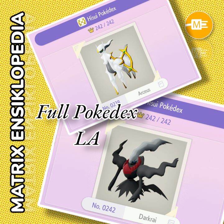 TRADE POKEMON 242 FULL POKEDEX LEGEND ARCEUS IV6 SHINY | Lazada Indonesia