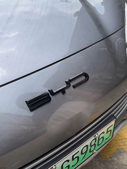 BYD Dolphin Medium Mesh Letter Logo Carbon Fiber BYD Decorative Sticker ...