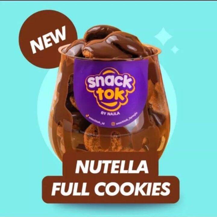 Snack tok full cookies NUTELLA Snacktok bittersweet by najla | Lazada ...