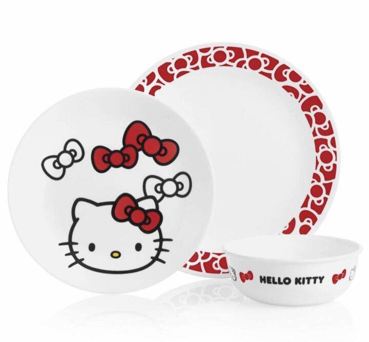 Hello Kitty Corelle 3-piece Dinnerware Set | Lazada PH