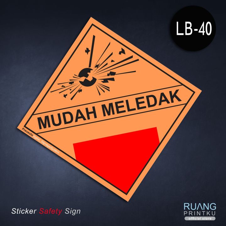 Stiker Label Limbah B3 Mudah Meledak | Lazada Indonesia