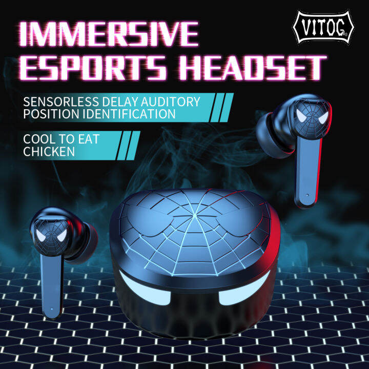 VITOG ชุดหูฟังเล่นเกมหูฟังบลูทูธ5.1ความชัดลึก45มิลลิวินาทีหูฟังสำหรับ ...