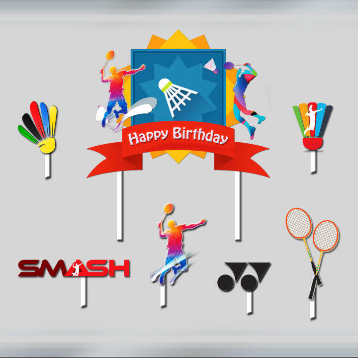 Cake topper badminton happy birthday | Lazada Indonesia