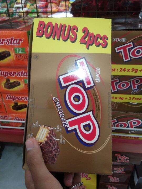 Delfi TOP Chocolate 1 Box Isi 24 Pcs COD | Lazada Indonesia