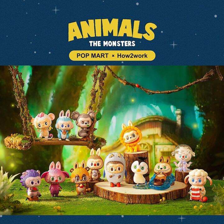 ลุ้น1ตัว🐨 Labubu The Monsters Animals Series Blind Box by Pop Mart x How2Work x Kasing Lung ...