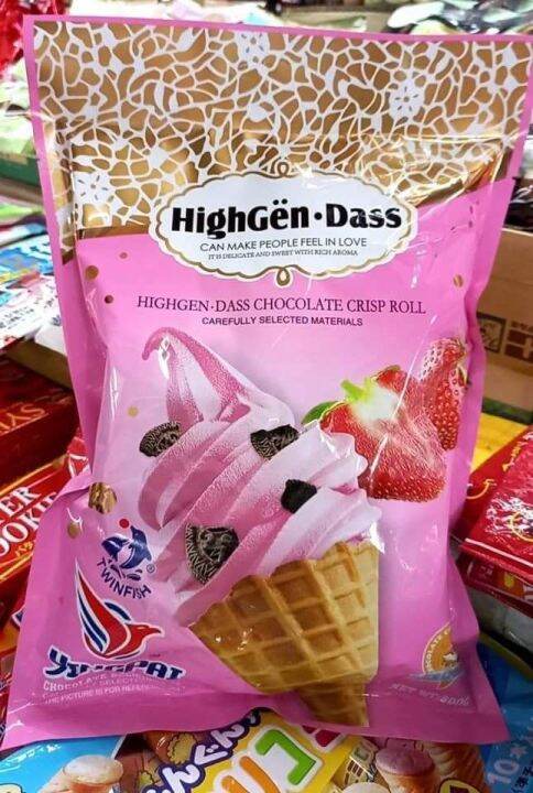 HighGen-Dass ขนมไอติมแห้ง ไฮเก้น-ดาส รสสตรอว์เบอร์รี่ แพ็คห่อใหญ่สุด ...
